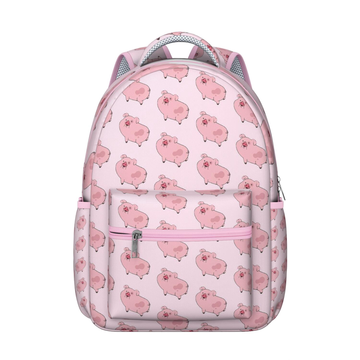 Artistic Pig Pattern Waterproof Bookbag - Ergonomic Support & Organized ...