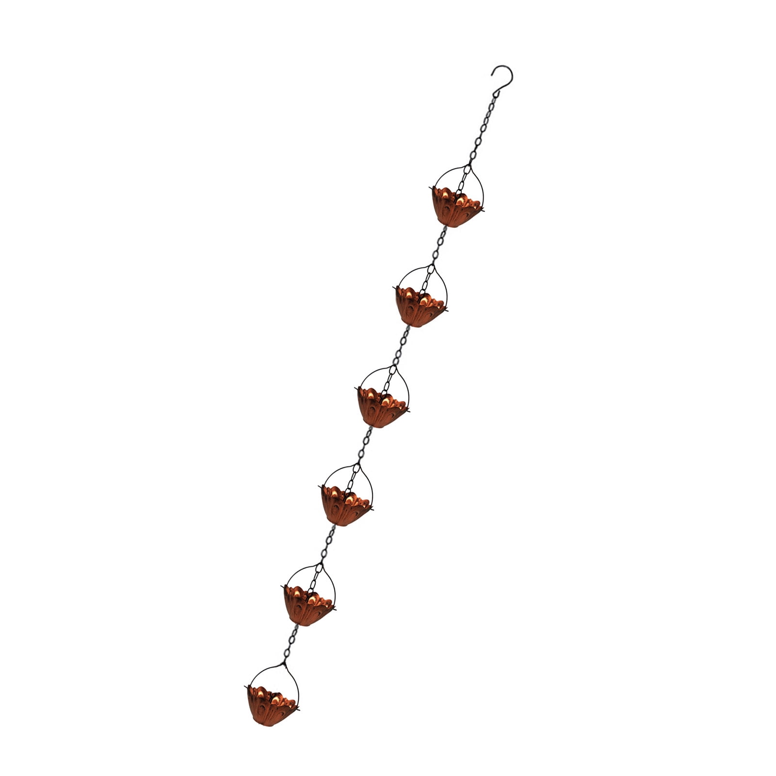 Artistic Rain Collection Chain With Metal Flower Cups Easy Gutters ...