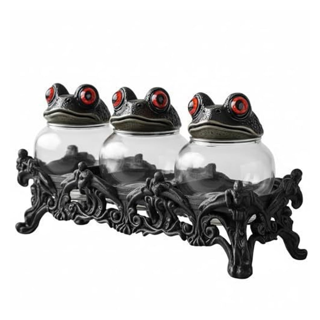 Artistic Resin Condiments Jar In Funny Frogs Pharmacist Theme Practical ...