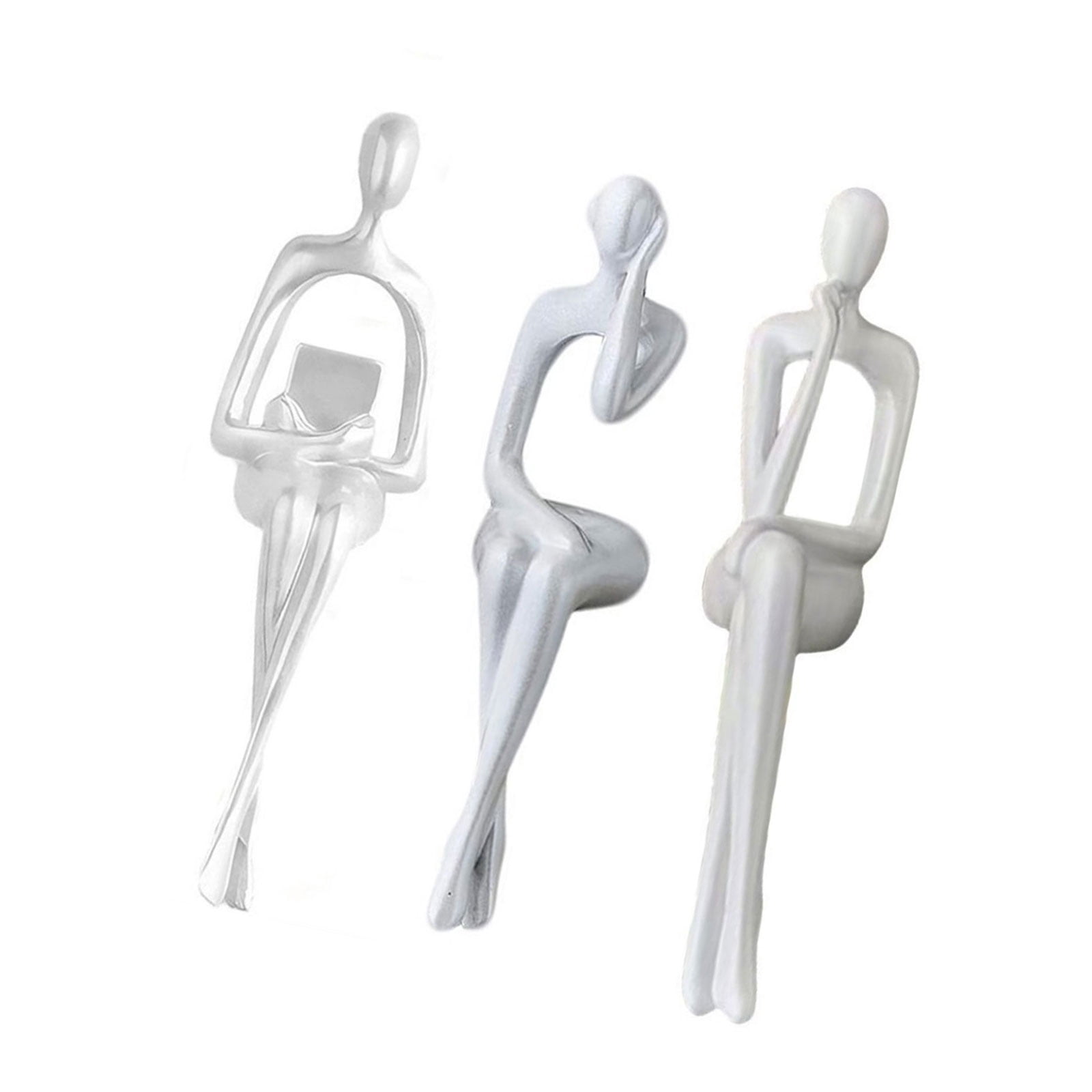 Artistic Resin Statue Abstract Humanoid Design Figurine For Bookshelf ...