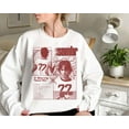 Artistic Retro Poster-Style Sweatshirt with Number 77 Graphic - Sizes S ...