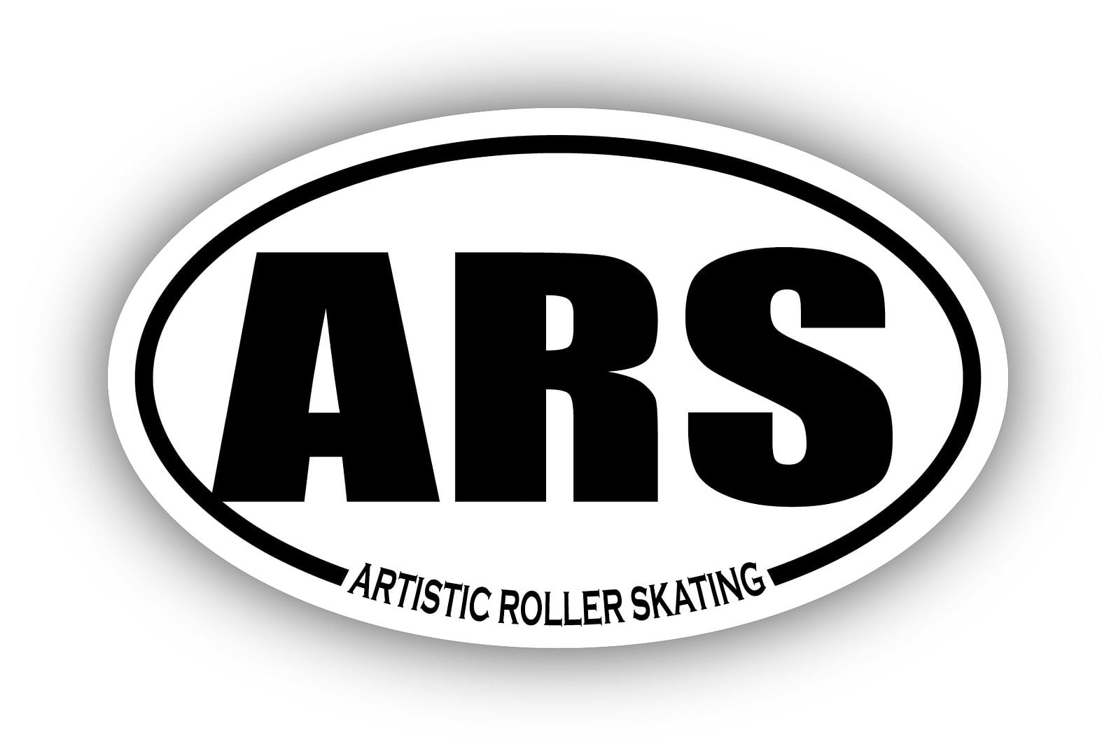 Artistic Roller Skating ARS Oval Bumper Sticker 3M Vinyl Decal 3 in x 5 ...