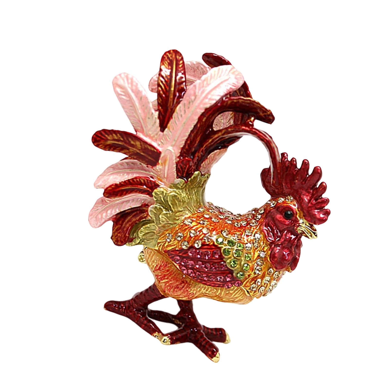 Artistic Rooster Trinket Box For Rings Earrings Storage Decorative ...