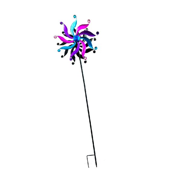 Artistic Rotating Wind Spinner Floor Stake For Yard Decoration Iron Art ...