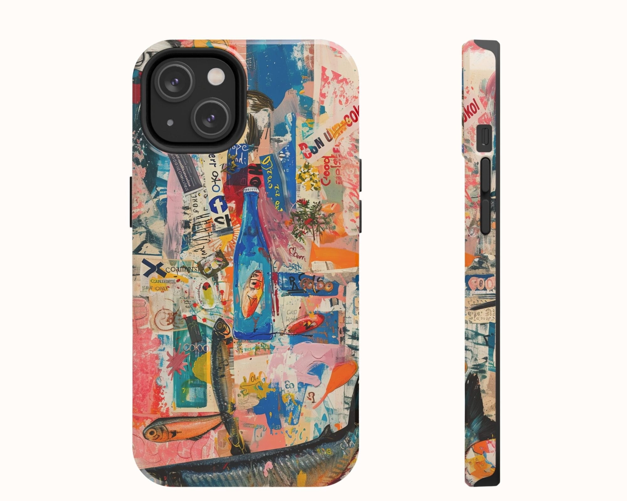Artistic Scrapbook Collage Aesthetic Phone Case with iPhone 17 to 11 ...
