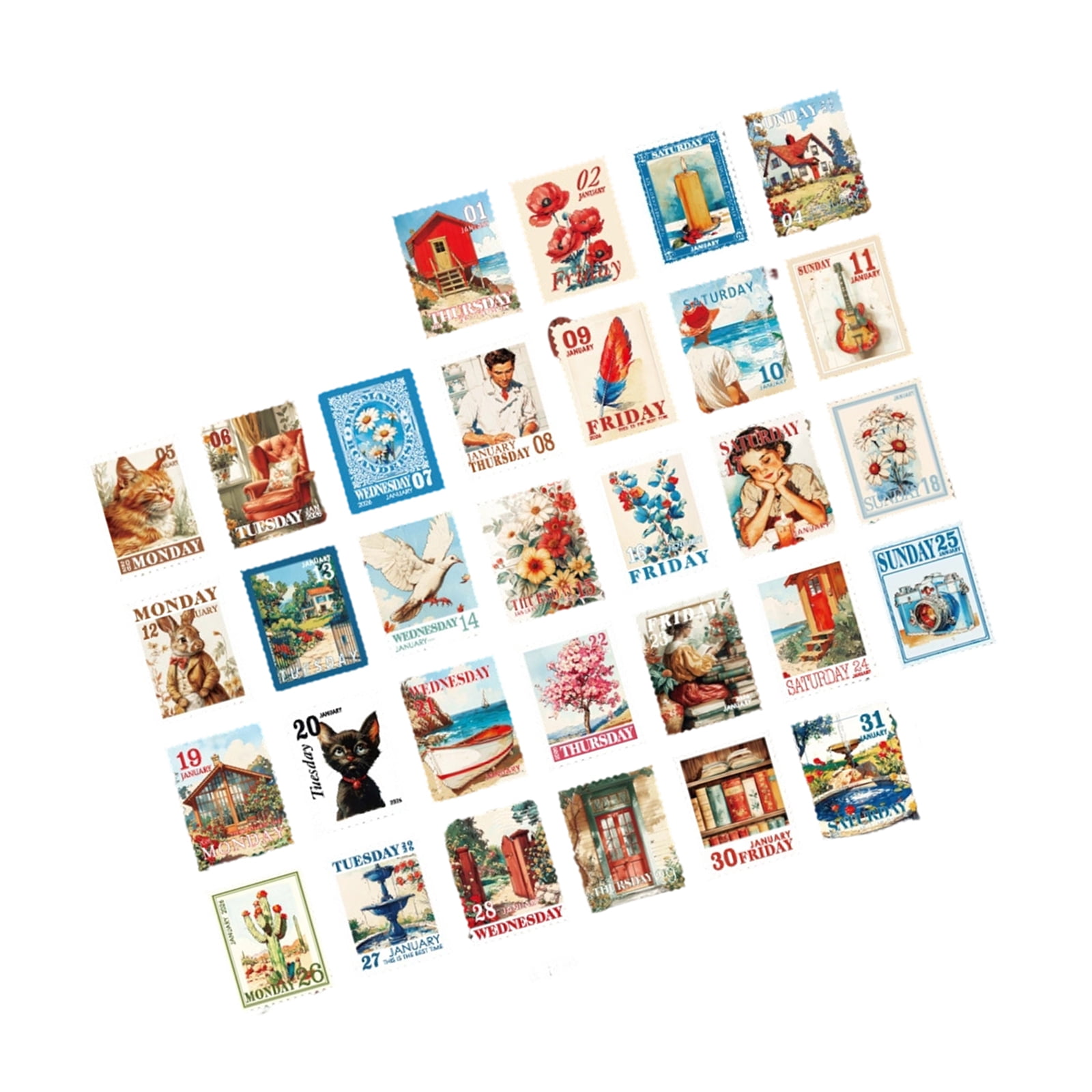 Artistic Scrapbook Stickers for Adults, Decorative Journaling Sticker ...
