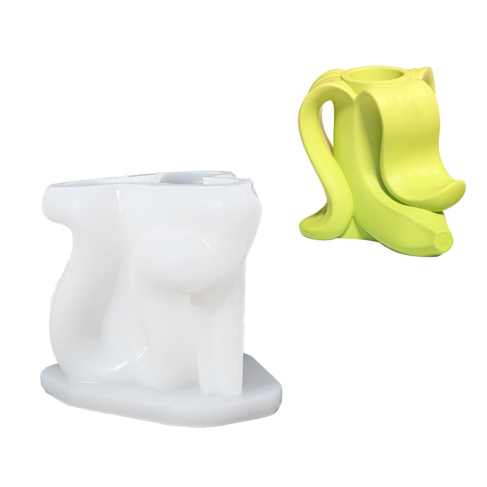 Artistic Silicone Base Molds Resin Epoxy Molds Banana Shape Holder Mold ...