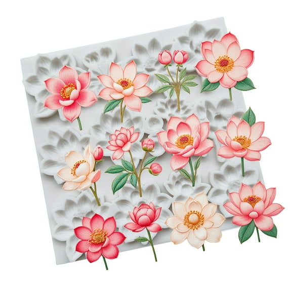 Artistic Silicone Cake Decorating Mold Featuring Plant Patterns For ...