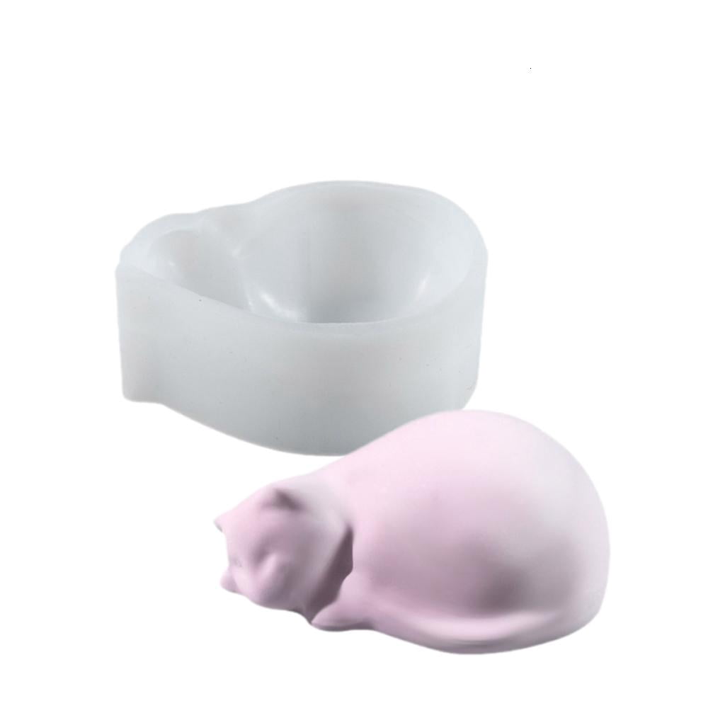 Artistic Silicone Molds Cats Shape Pen Tray Moulds Sleeping Cats Pen ...