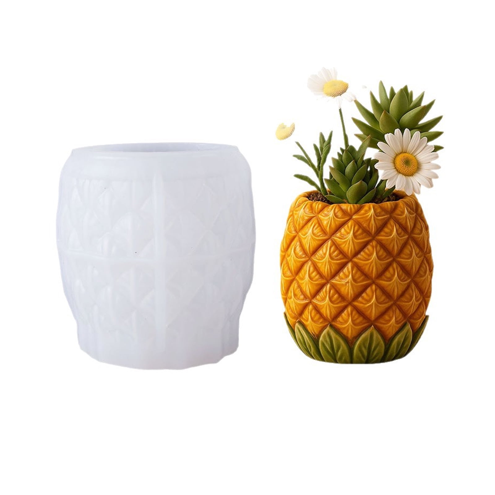 Artistic Silicone Pineapple Mold for Plant Pots Resin Crafts Home ...