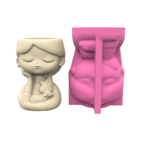 Artistic Silicone Planter Mold Reusable Craft Tool For Resin Cement ...