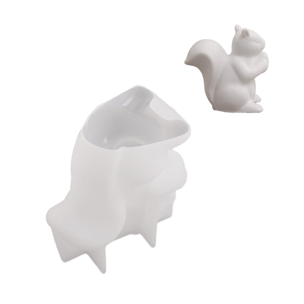 Artistic Silicone Squirrel Basket Mold For Crafting Resin, Plaster, And ...
