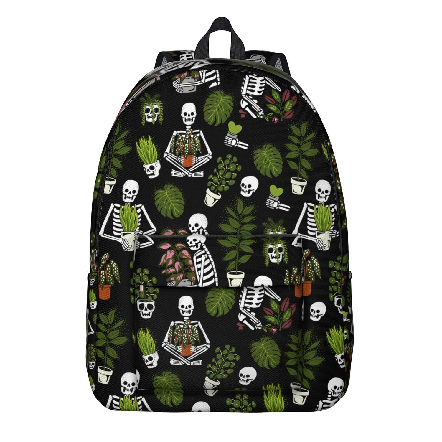 Artistic Skeleton and Skull Backpack, Durable School Bag Featuring ...