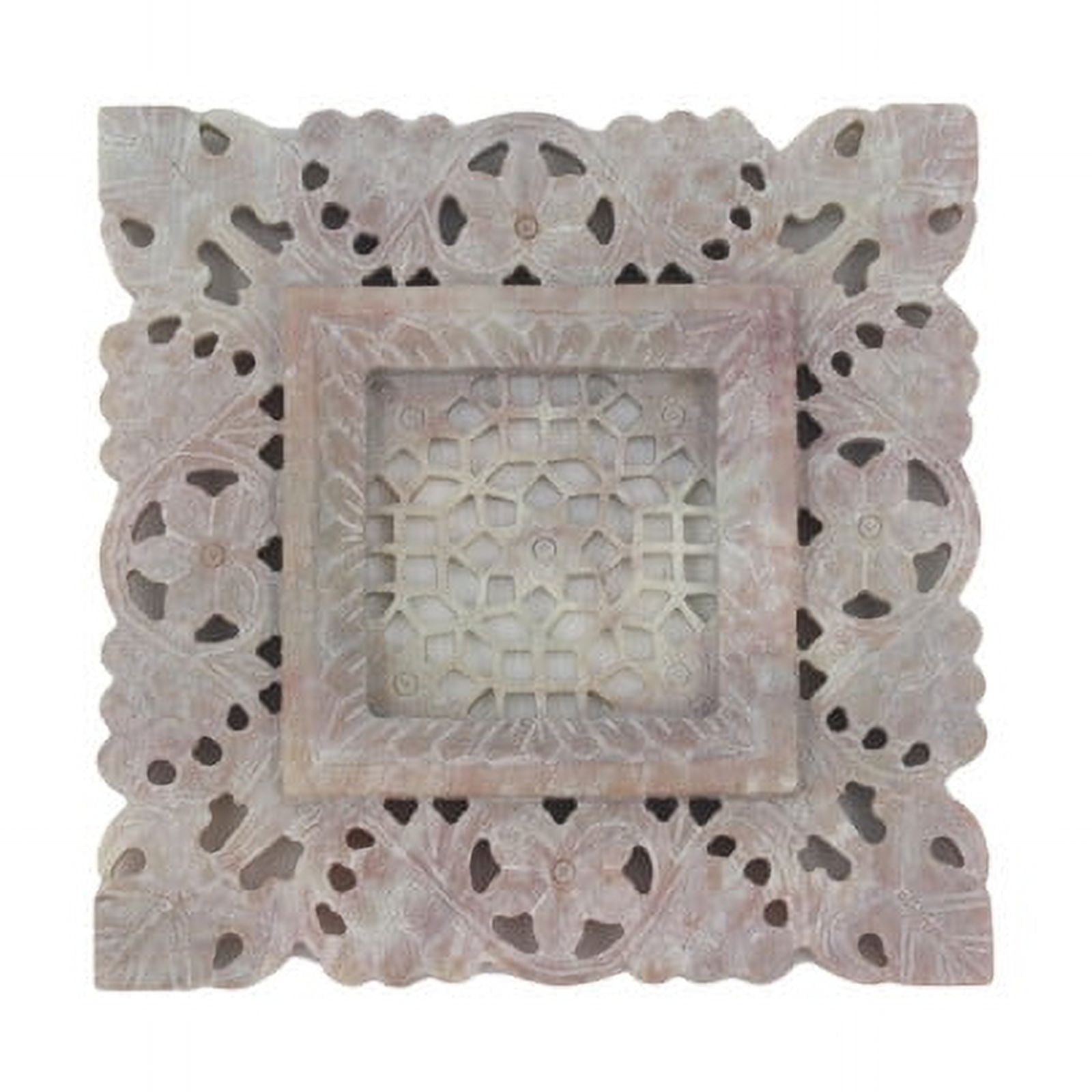 Artistic Soapstone Plate – Floral Carvings and Openwork Design, Adds ...