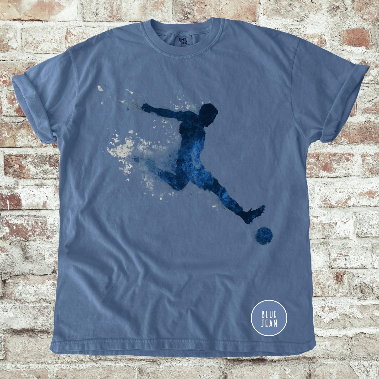 Artistic Soccer Player Graphic T-Shirt Sports Fan Tee Athlete Gift Game ...