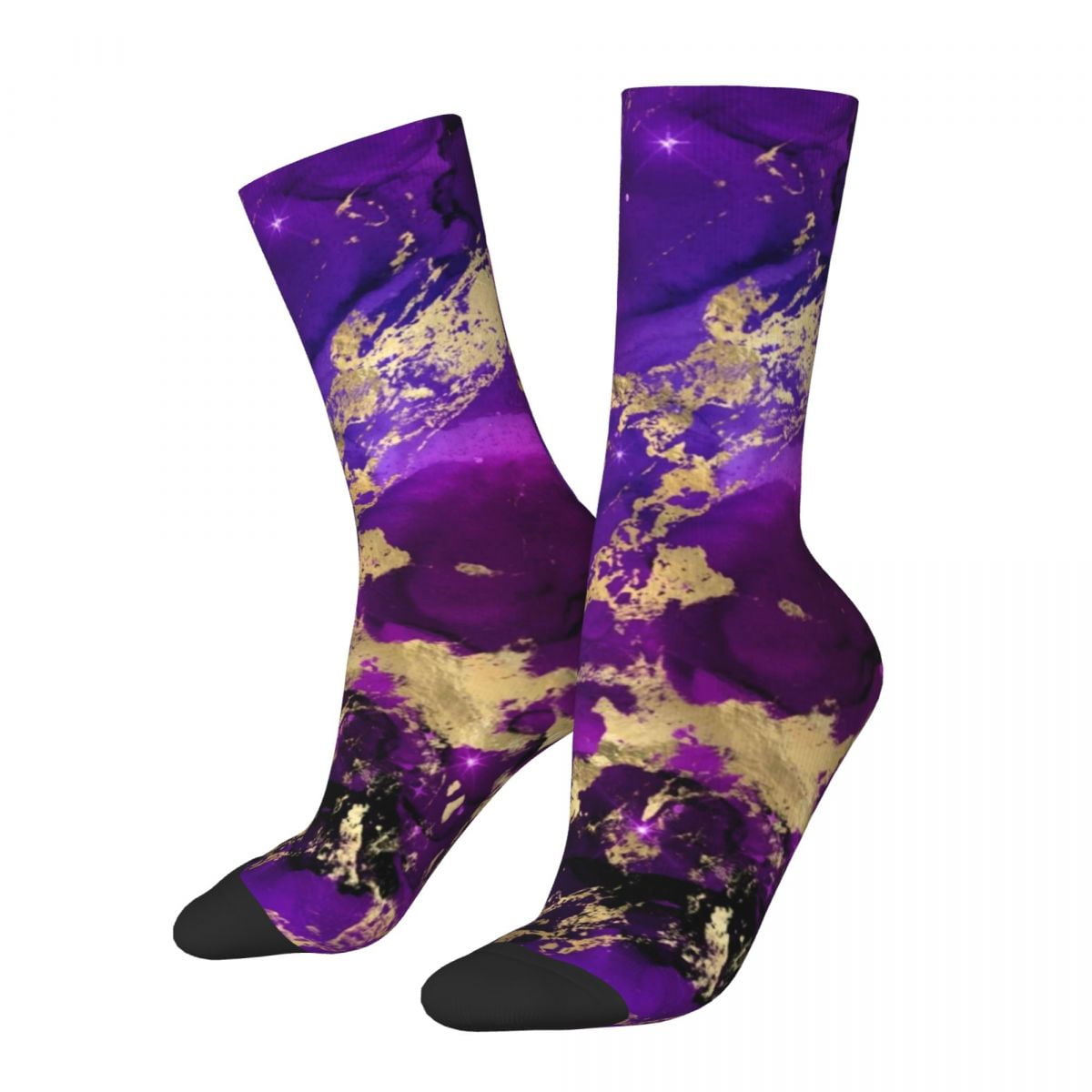 Artistic Splash Stockings Black Mint Paint Pattern Gothic Socks Winter ...