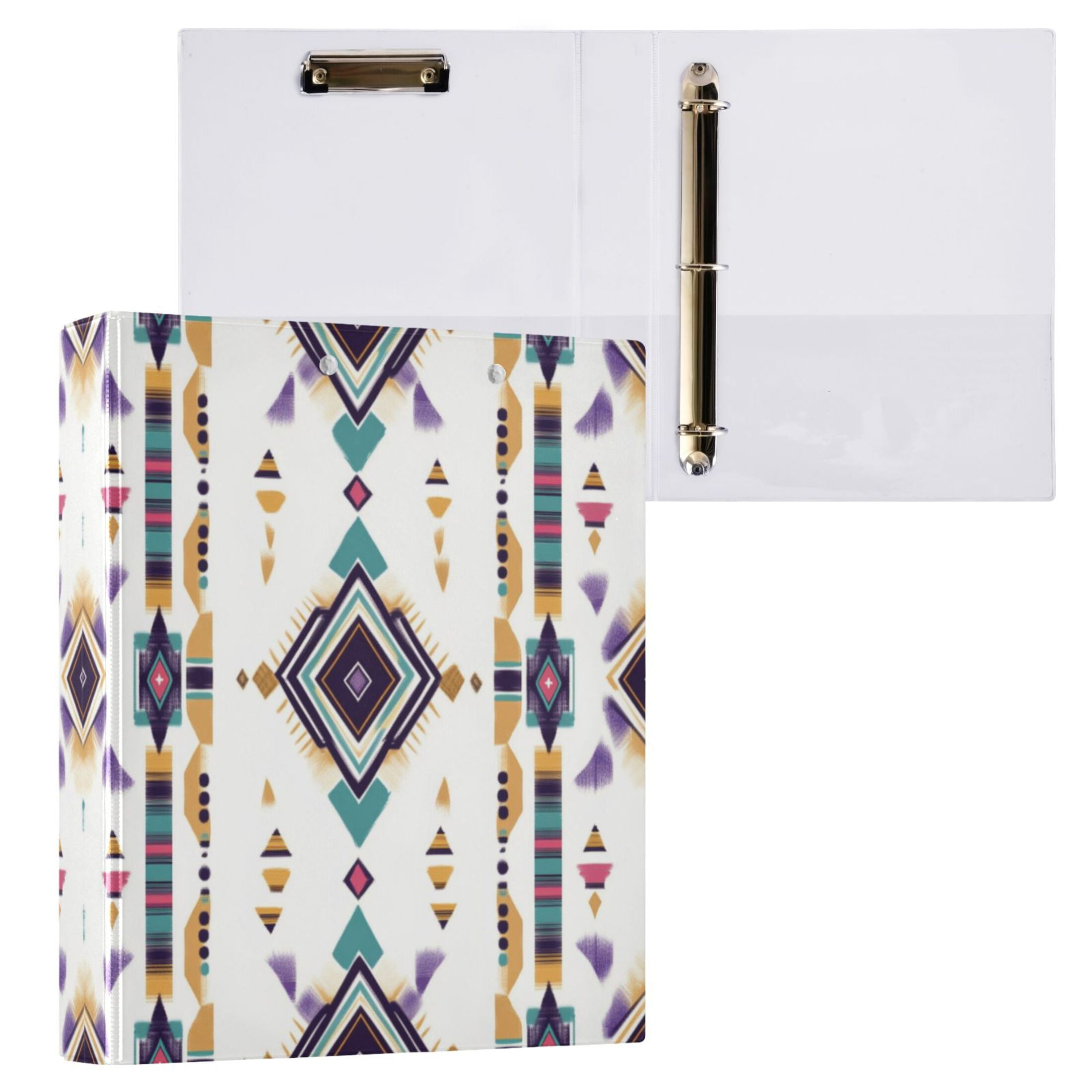 Artistic Stripes Pattern 3 Ring Hardcover Binders 1.5in Round Rings for ...