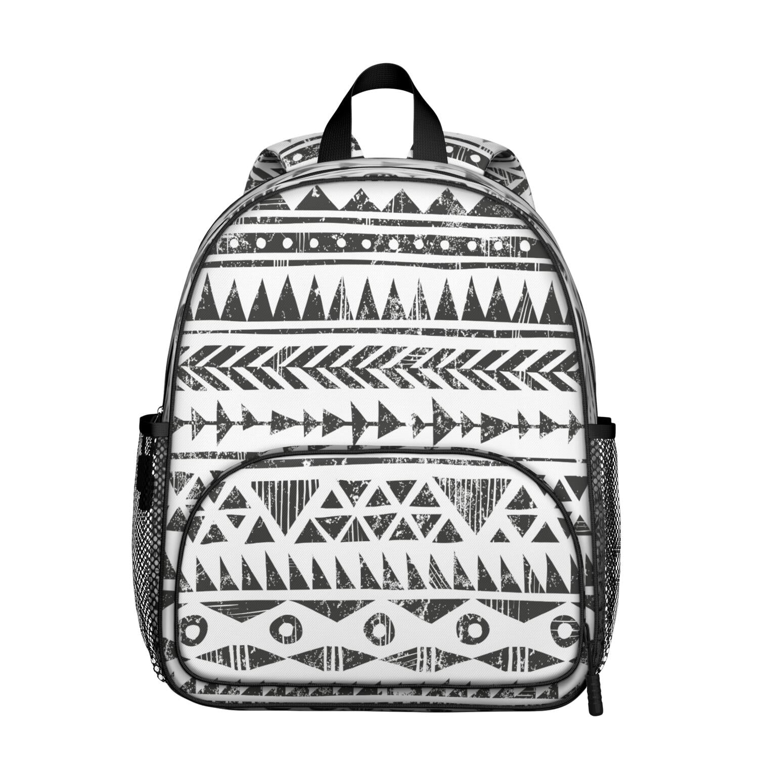 Artistic Student Backpack – Vintage Fashion with Abstract Tribal Style ...