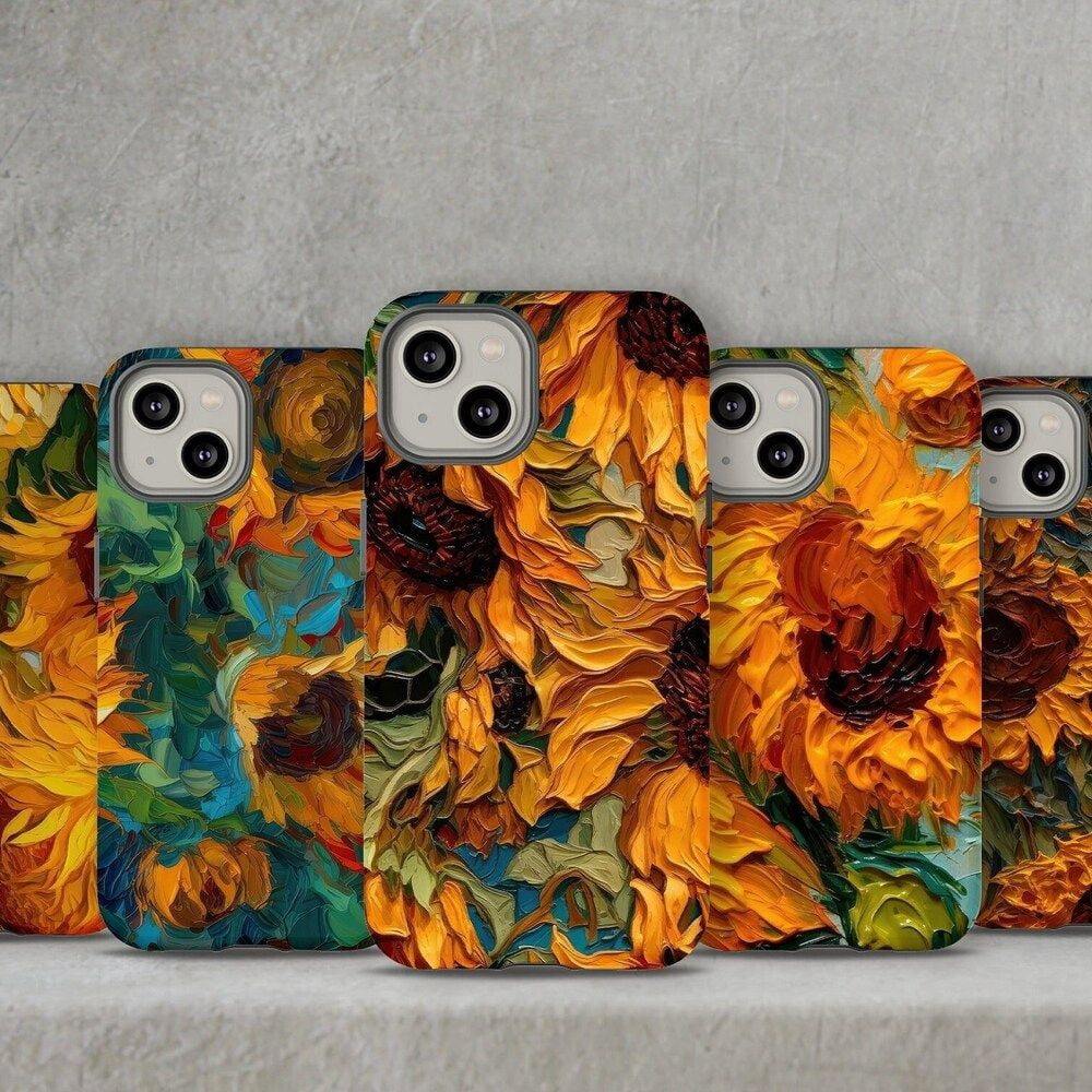 Artistic Style Sunflowers Floral Fine Art Phone Case with iPhone 17 to ...