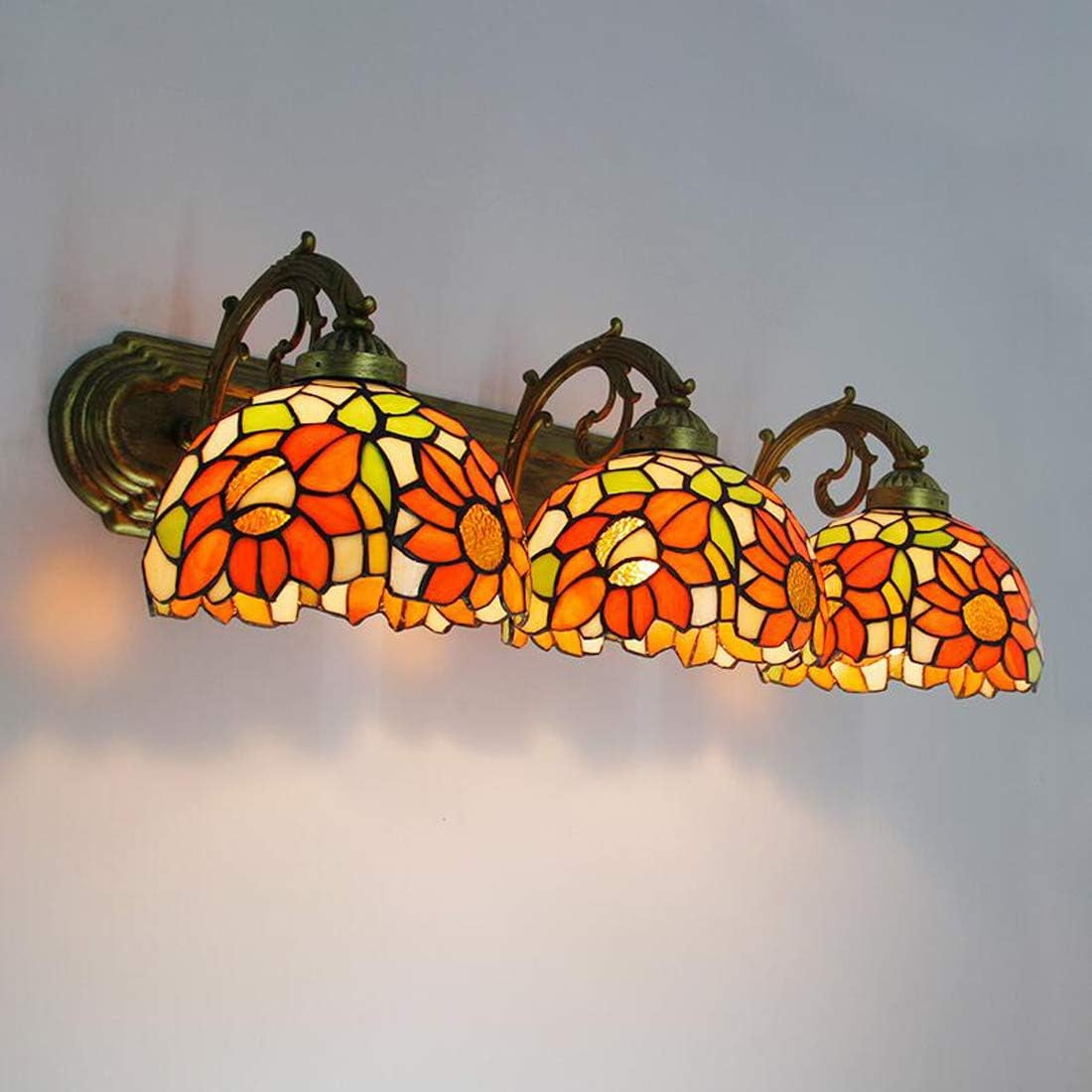 Artistic Style Wall Light, Vintage Sun Flower Wall Sconce, E27 Bulb ...