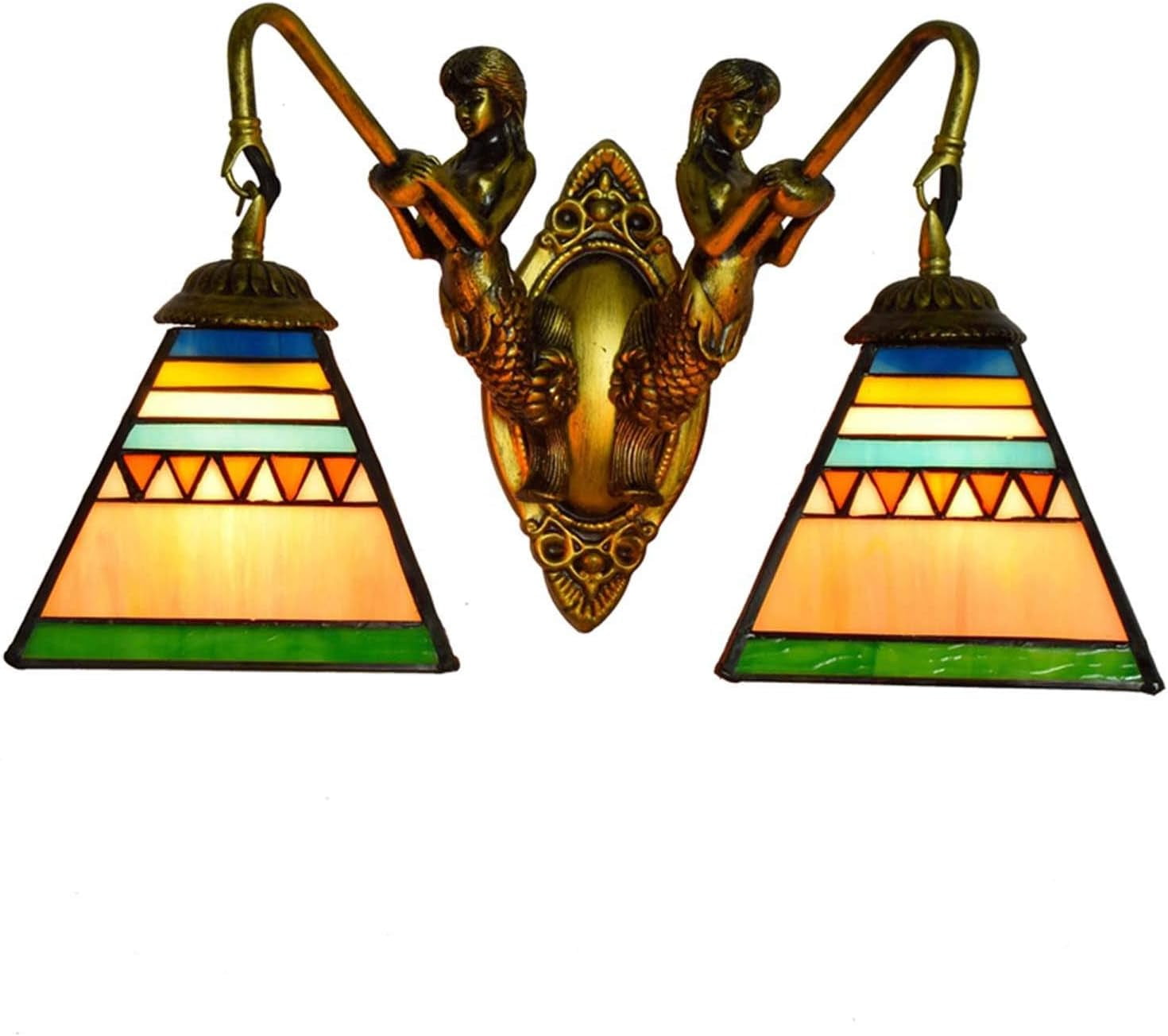 Artistic Style Wall Lighting Fixture for Living Room Bedroom Stained ...