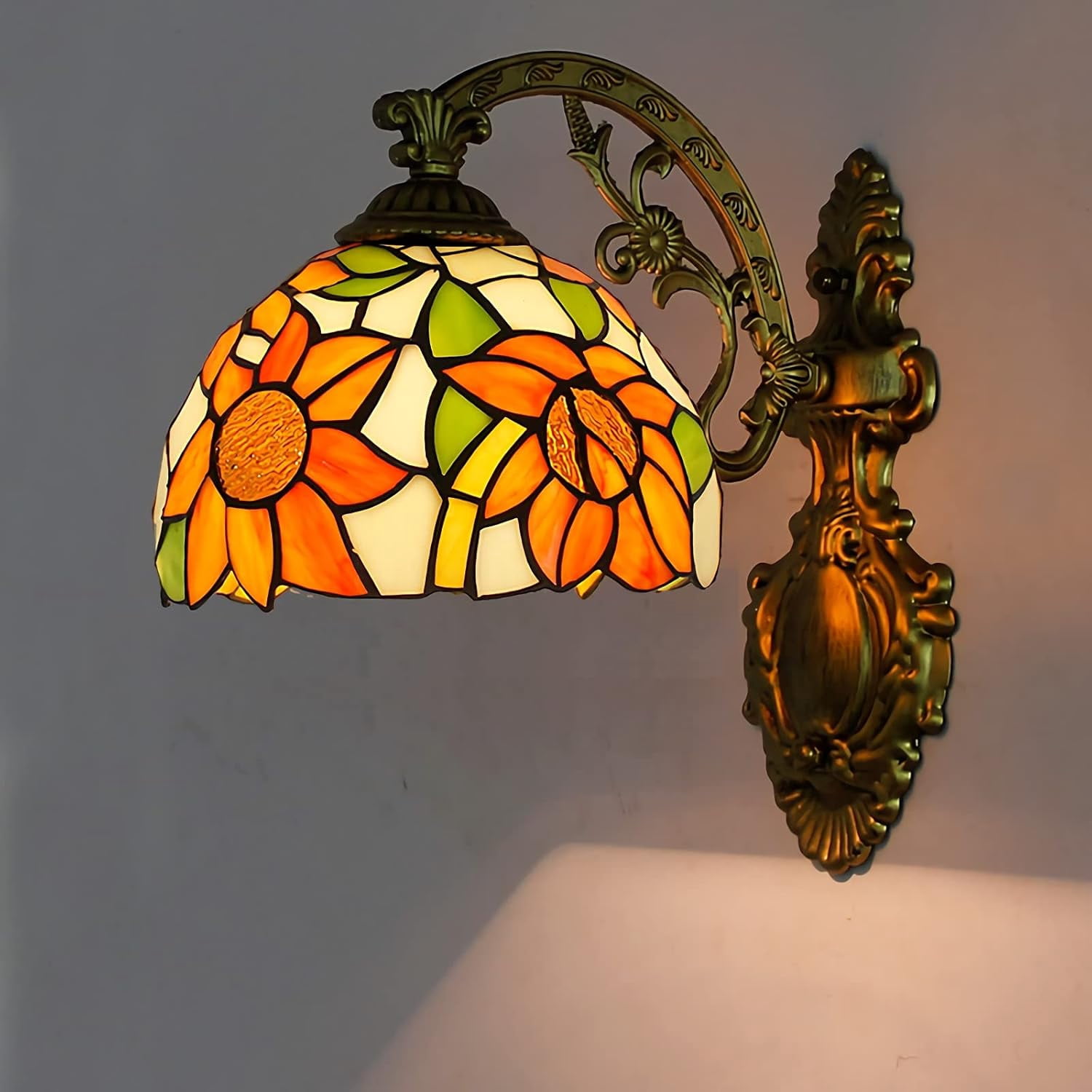 Artistic Style Wall Sconces, Stained Glass Shade Wall Lamp, Victorian ...
