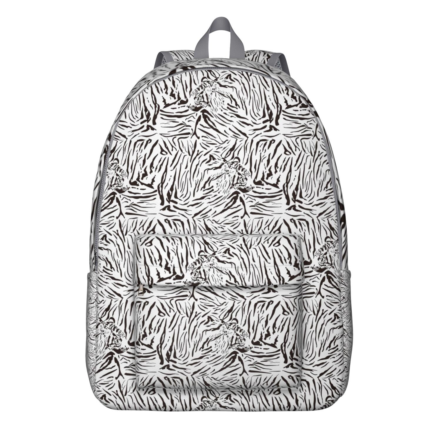 Artistic Tiger Print Backpack for Women, Waterproof School Bag with ...