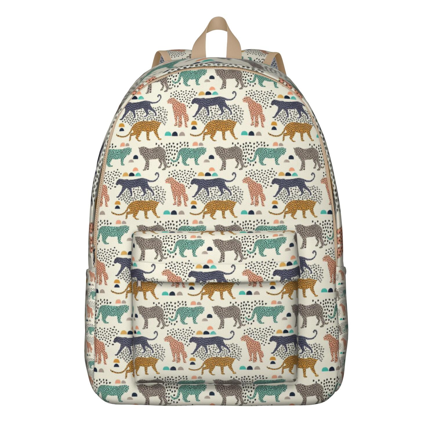 Artistic Tiger Print Backpack for Women, Waterproof School Bag with ...