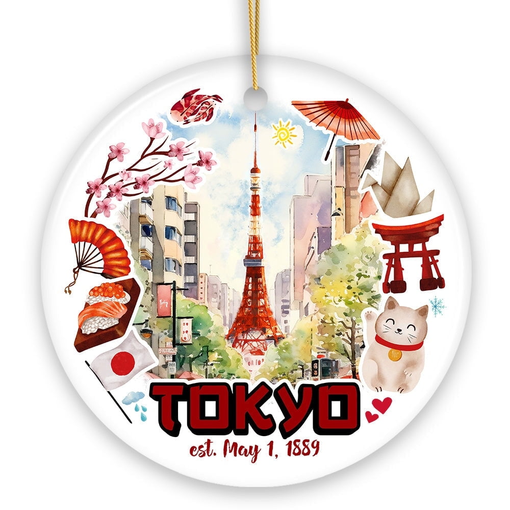 Artistic Tokyo Cultural Heritage Ornament, Japanese Style Timeless Zen ...