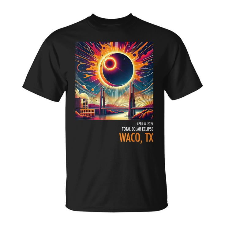 Artistic Total Solar Eclipse 2024 Waco TX T-Shirt – Creative Celestial ...