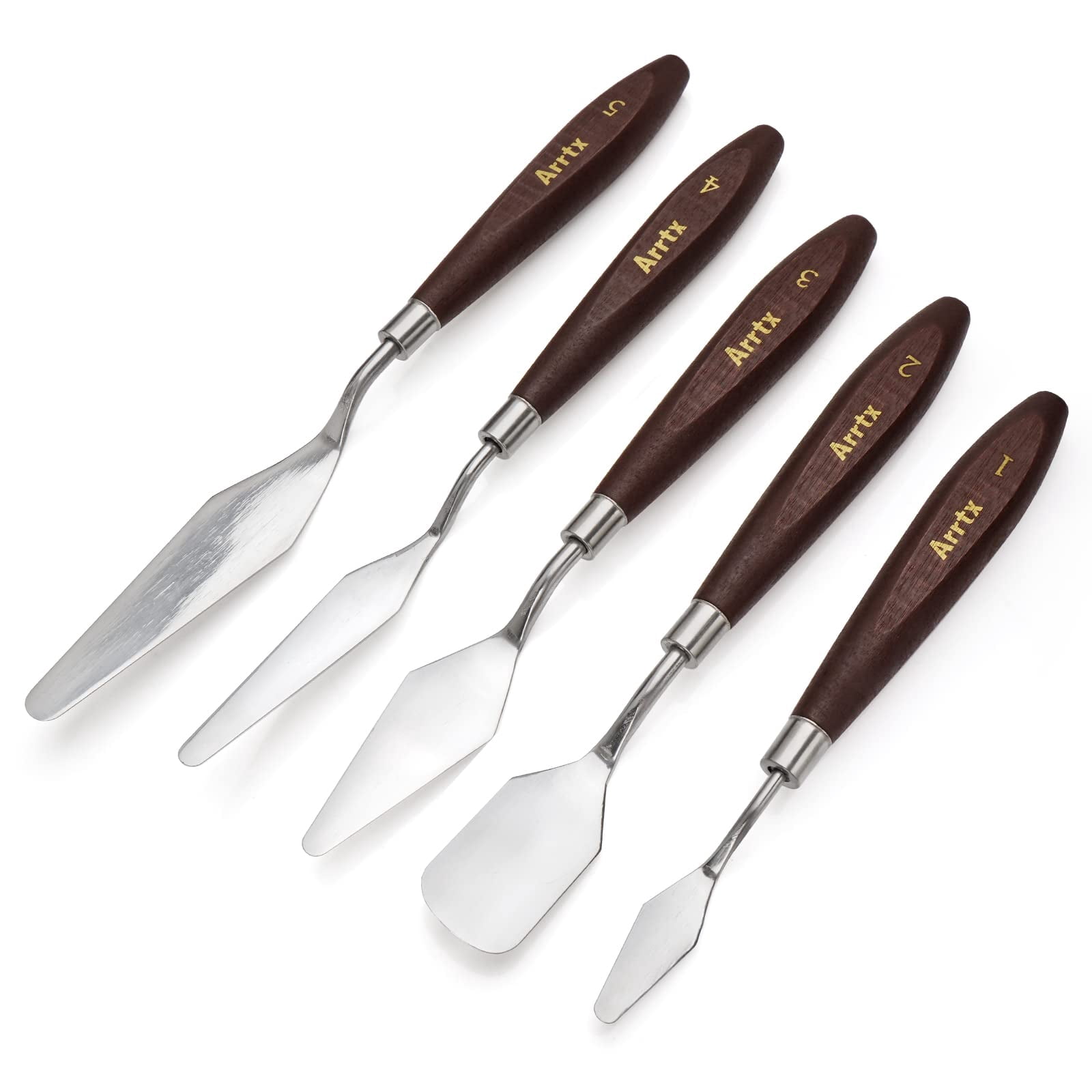 Artistic Touch 5-Piece Stainless Steel Painting Knives Set - Ideal ...