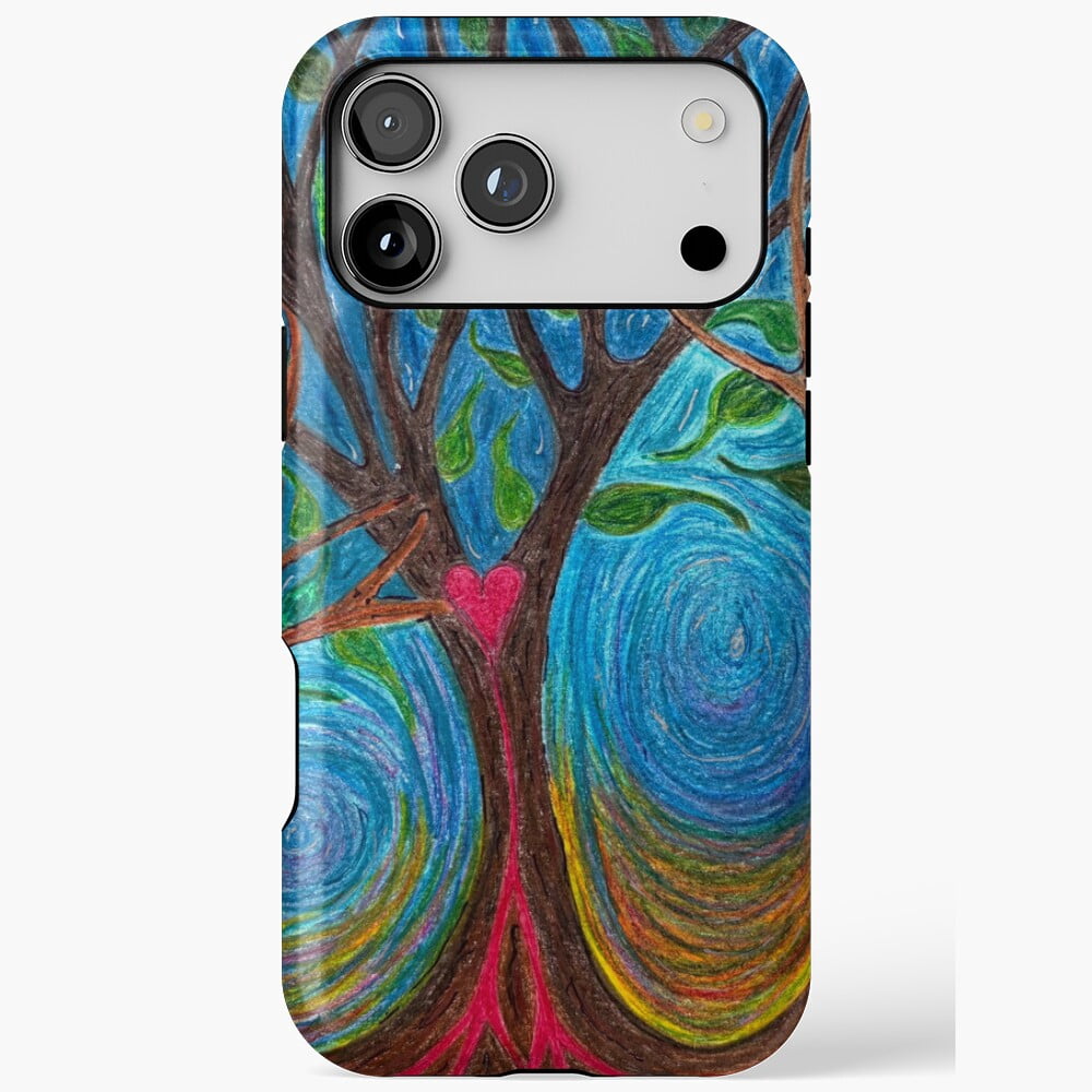 Artistic Tree of Life Heart Nature Love Case iPhone 17 to 11 Pro Max ...
