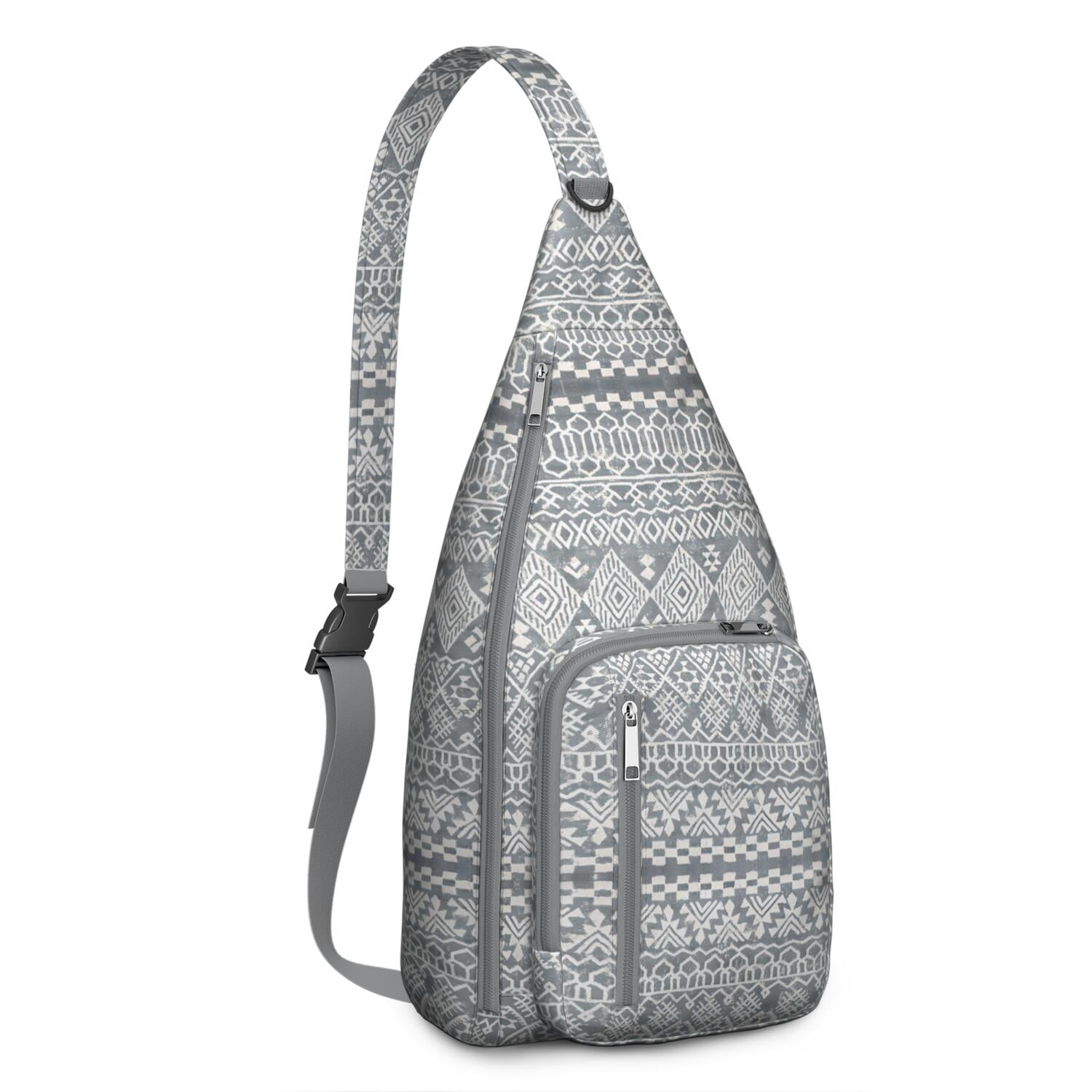 Artistic Tribal Folk Sling Backpack - Natural Rustic Crossbody Bag for ...