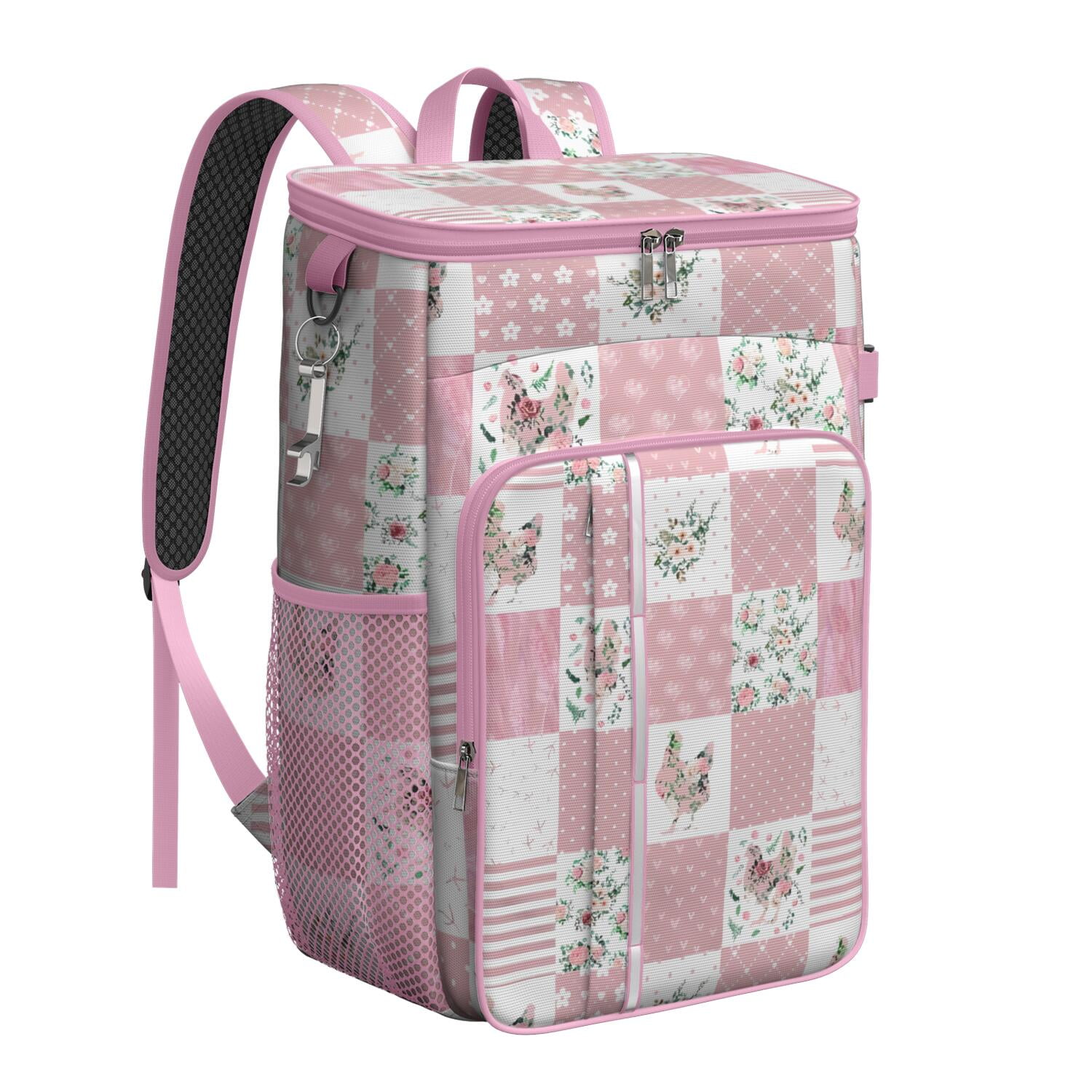Artistic Tropical Flower and Leaves Insulated Cooler Backpack - 20L ...