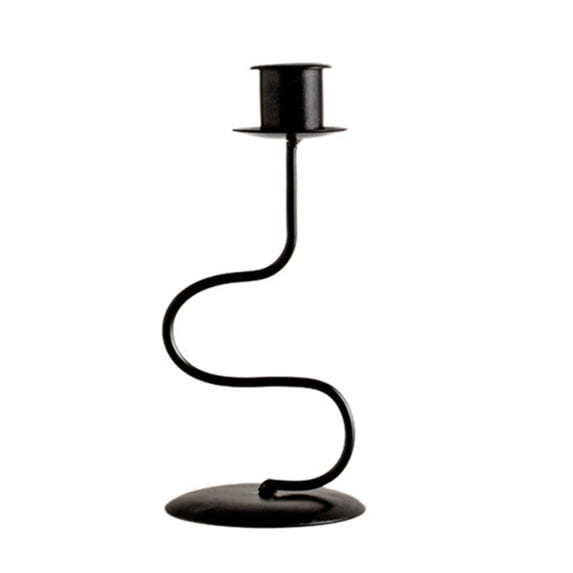 Artistic Twisted Designs Stand Detachable Iron Holder Taper Candlestick ...