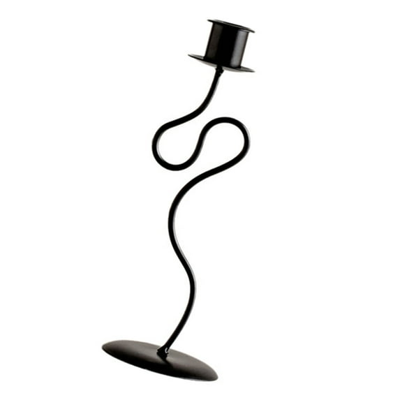 Artistic Twisted Designs Stand Detachable Iron Holder Taper Candlestick ...