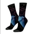Artistic Unisex Socks 2 Pairs with Vibrant Profile Design Blue Skin ...