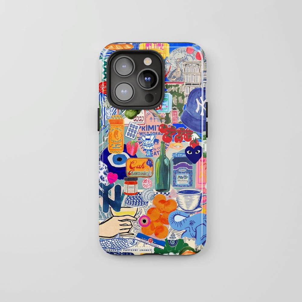 Artistic Vintage Mixed Collage Phone Case for iPhone 11-17 Pro Max ...