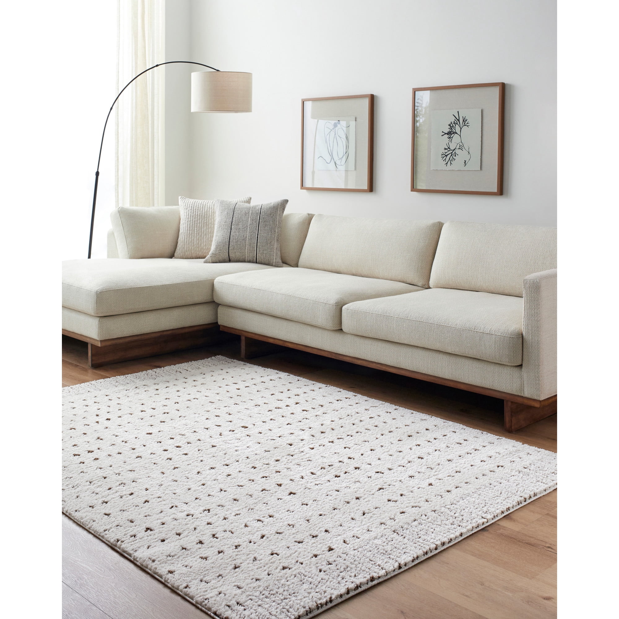 Artistic Wavers Freud Area Rug, 5'3" x 7', Brown/Gray - Walmart.com