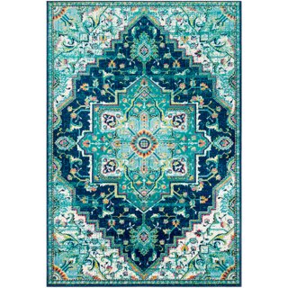 KAS Oriental Rugs Illusions 6206 Blue/Green Escape Area Rug - Walmart.com