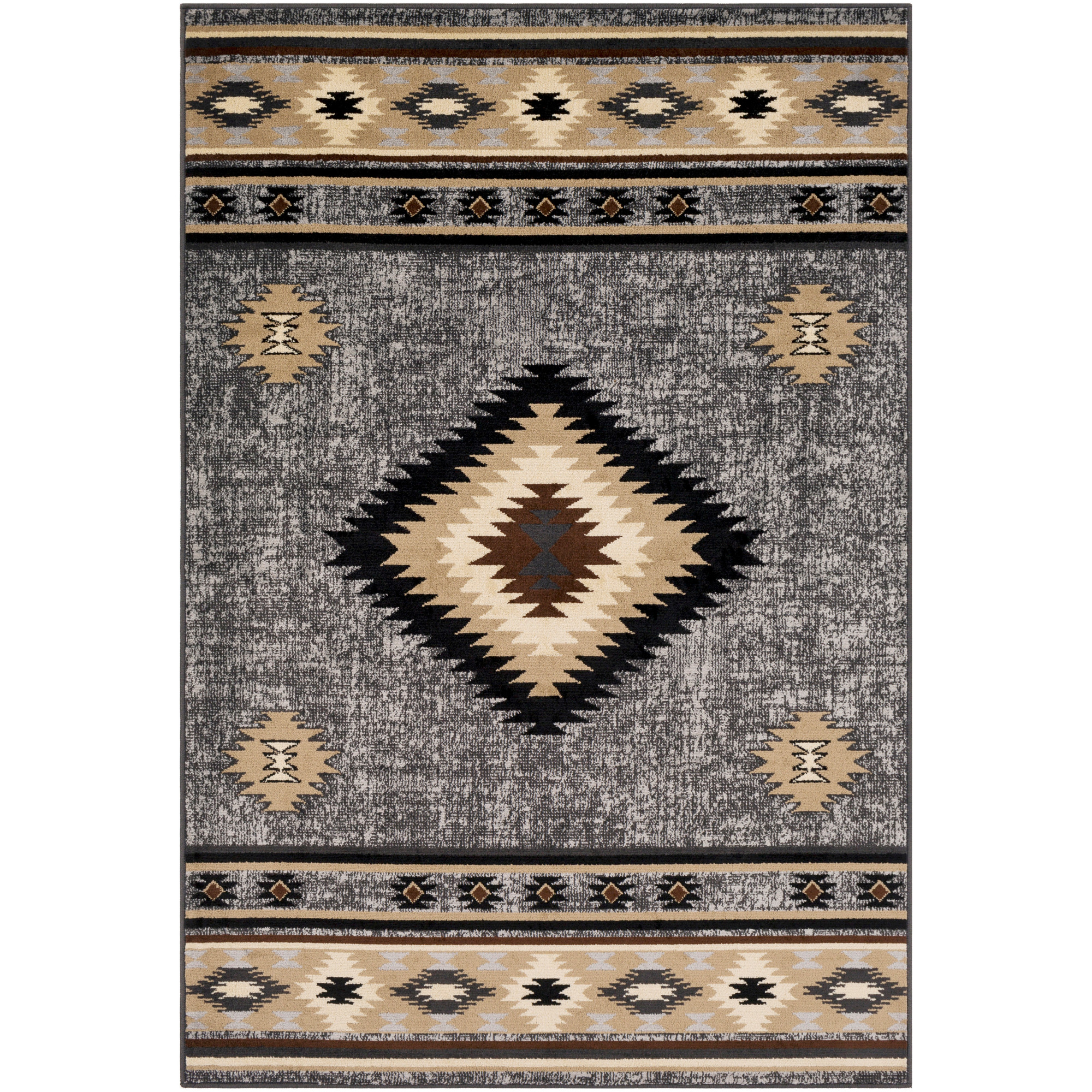 United Weavers Veria Bog Shag Abstract Area Rug, Burnt Orange, 5'3" X 7 ...
