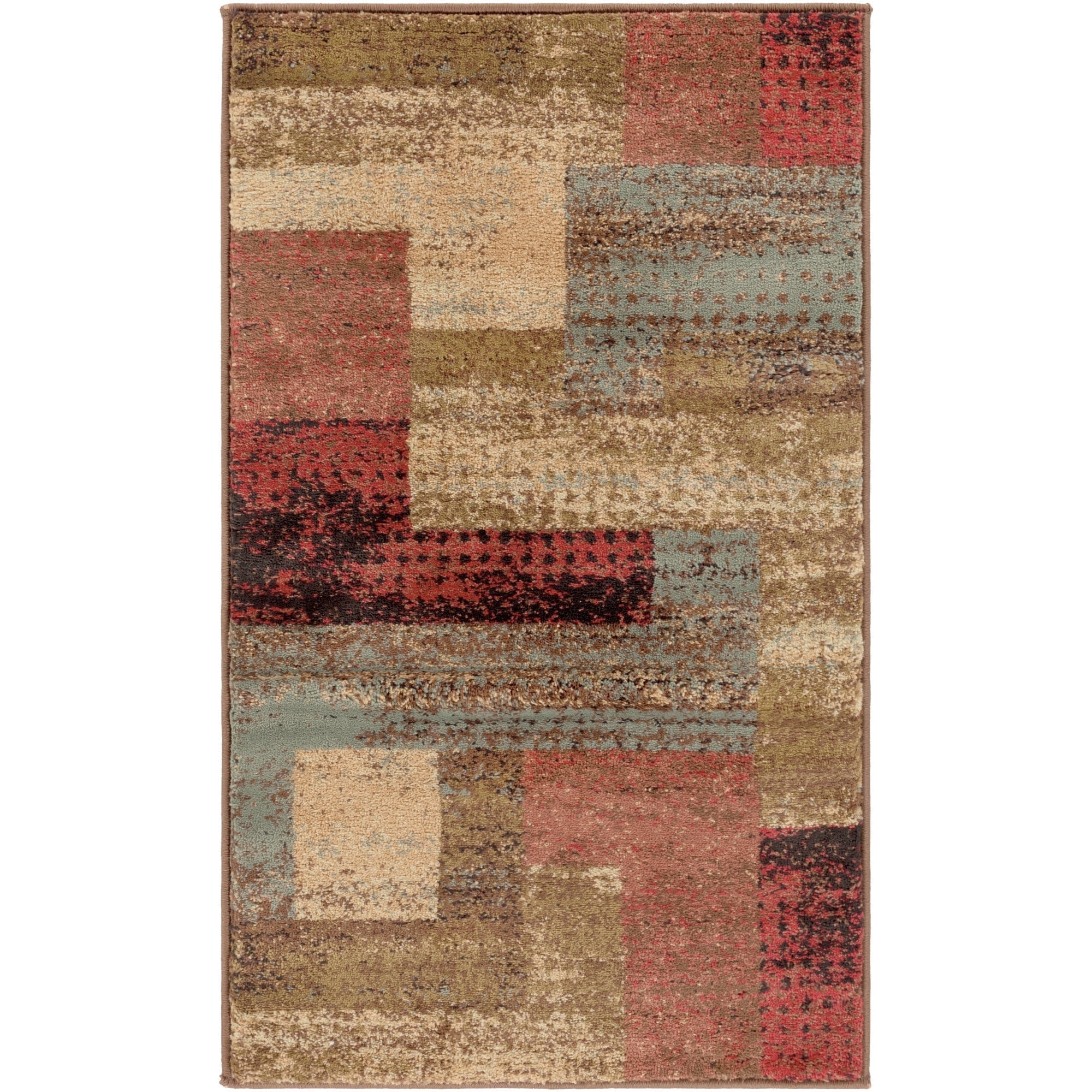 Livabliss Riley Modern Area Rug,6'7" x 9'6",Red - Walmart.com