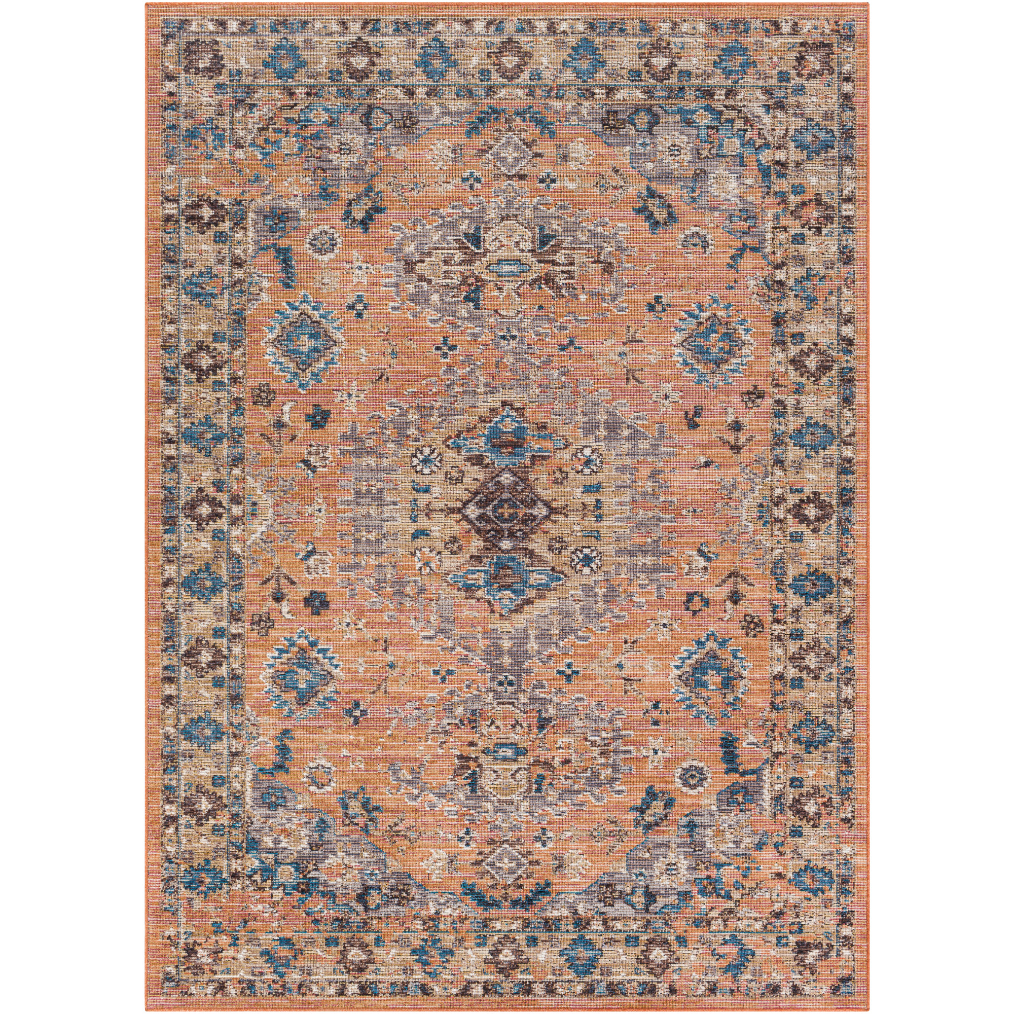 Artistic Weavers Rosalie 8' x 10' Blue and Brown Abstract Outdoor Rug ...