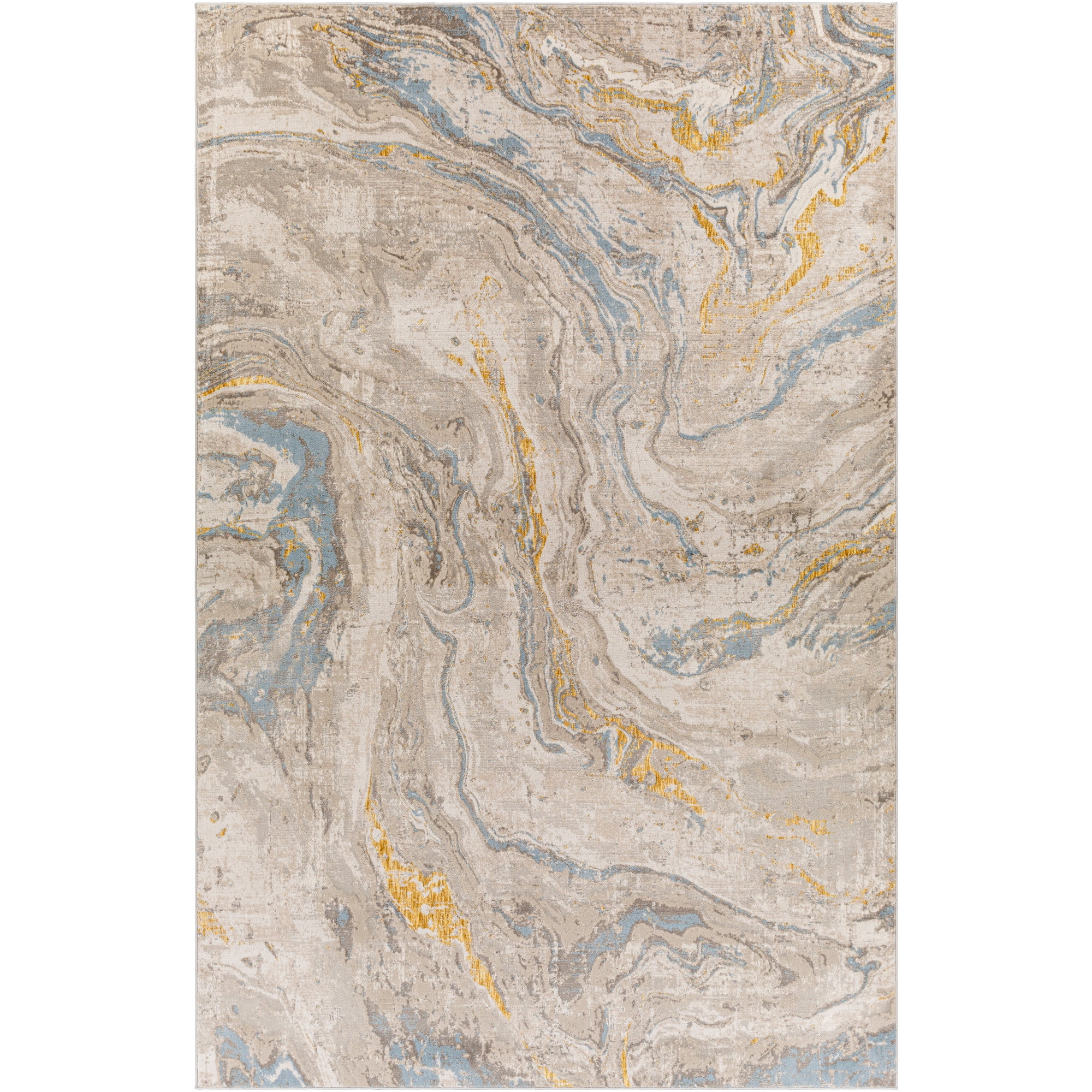 Artistic Weavers Roswell Taupe/Yellow 5' x 8' Modern Rectangle Area Rug ...