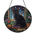 Artistic Window Hanging – Black Cat Evening Design - Walmart.com