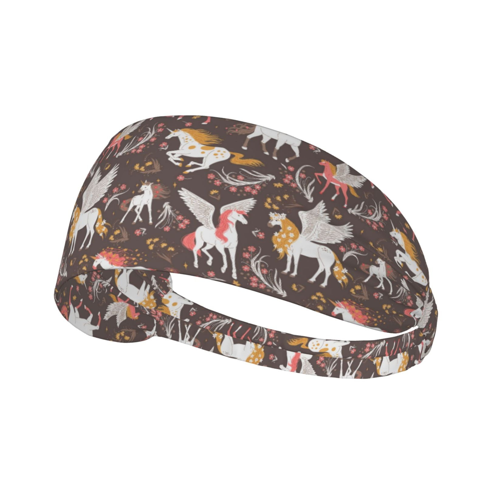 Artistic Wings Horse Flower Sweat Band Sports Headbands for Men & Women ...