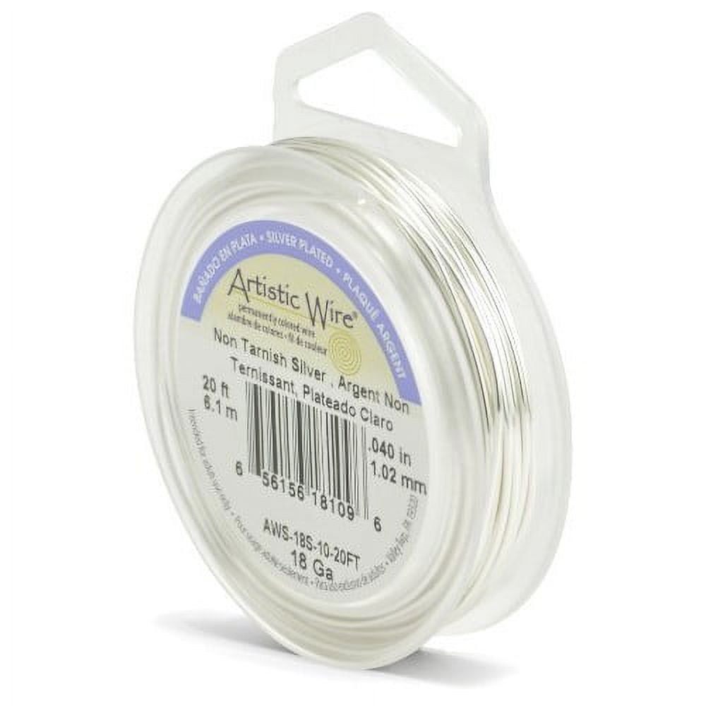 Artistic Wire 1.0 mm Silver Plated Tarnish Resistant Colored Copper ...