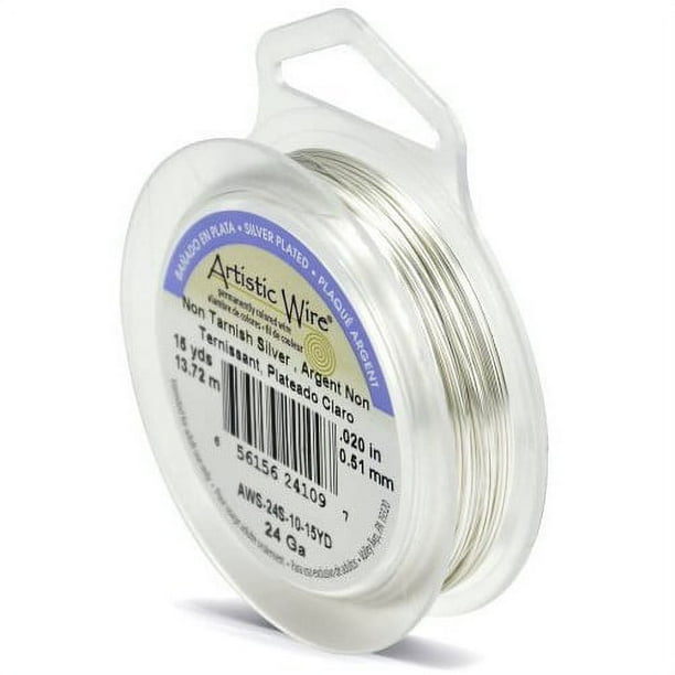 Artistic Wire 24-Gauge Tarnish Resistant Silver Wire, 15-Yard - Walmart.com