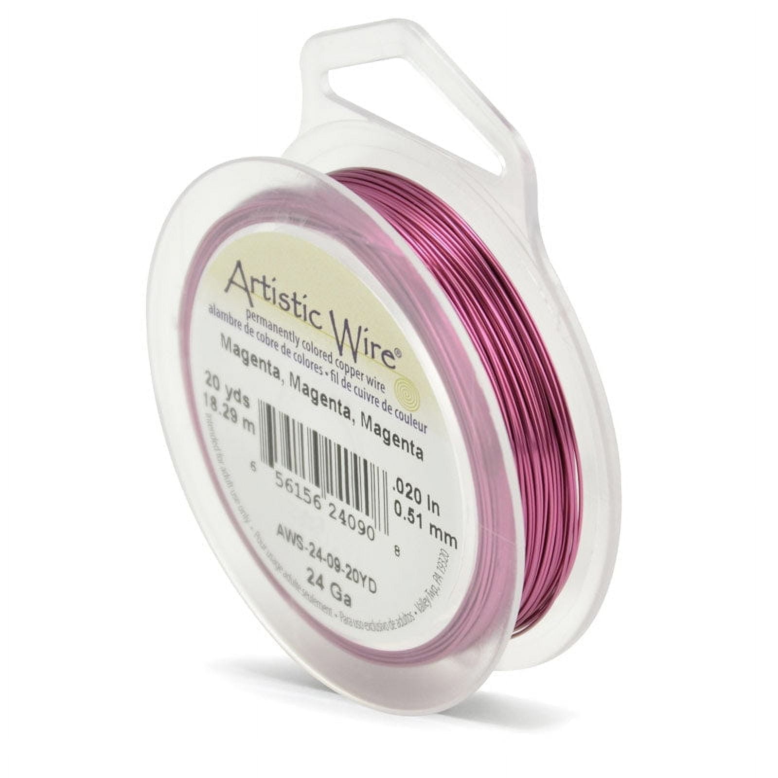 Artistic Wire Jewelry Wire Spools 24 Gauge (20-Yd) Magenta - Walmart.com