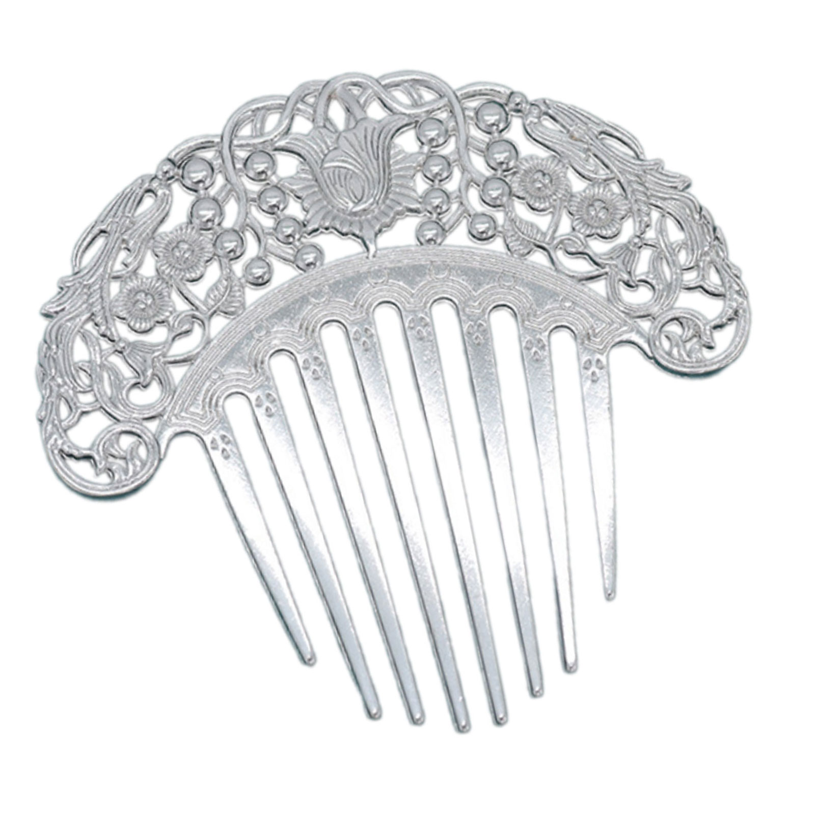 Artistic Women Hair With Decorative Embellishment Comb Shape Hairpin ...